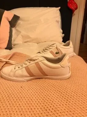 Lacoste | Shoes | Lacoste White And Pink Sneakers | Poshmark